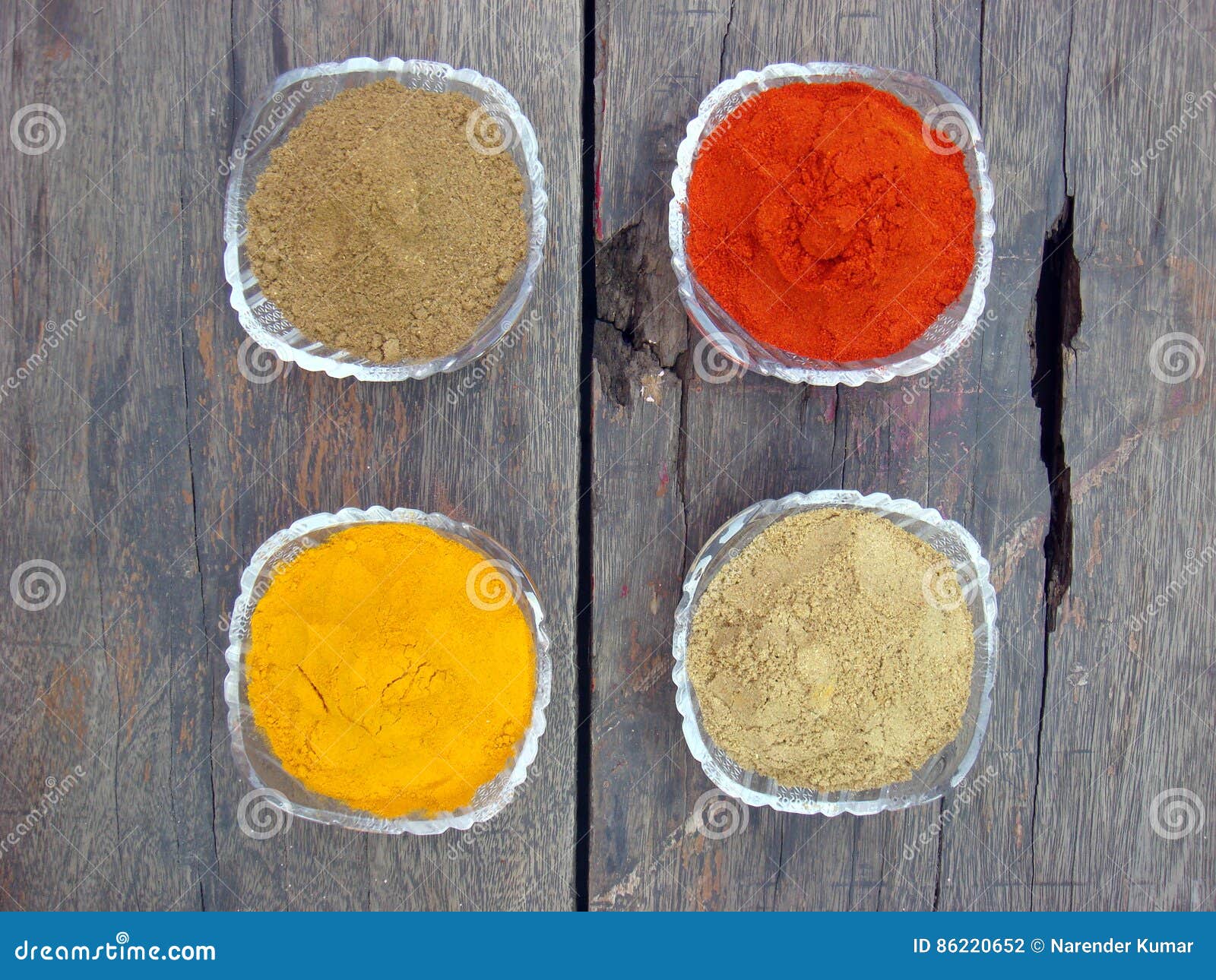 Grinded Spices in the Crystal Bowl Stock Photo - Image of mixed ...