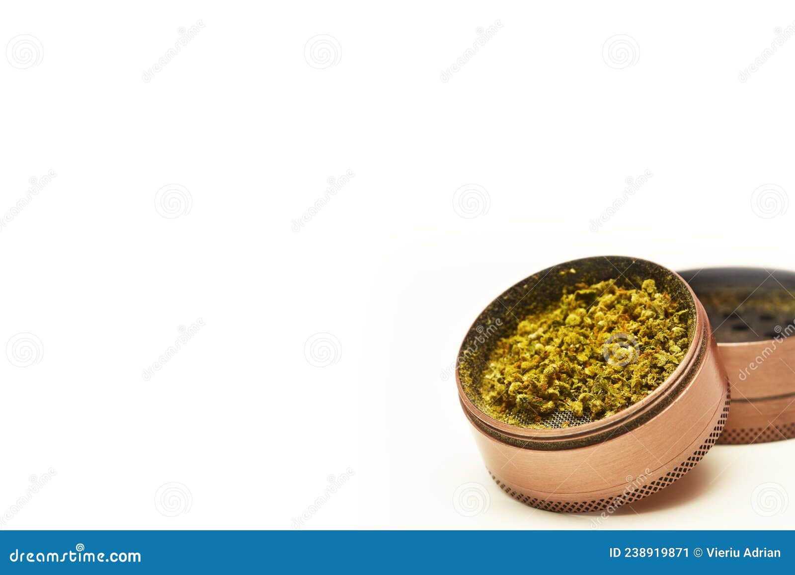 Grinder Cannabis Marijuana Isolated White Stock Image - Image of buds ...