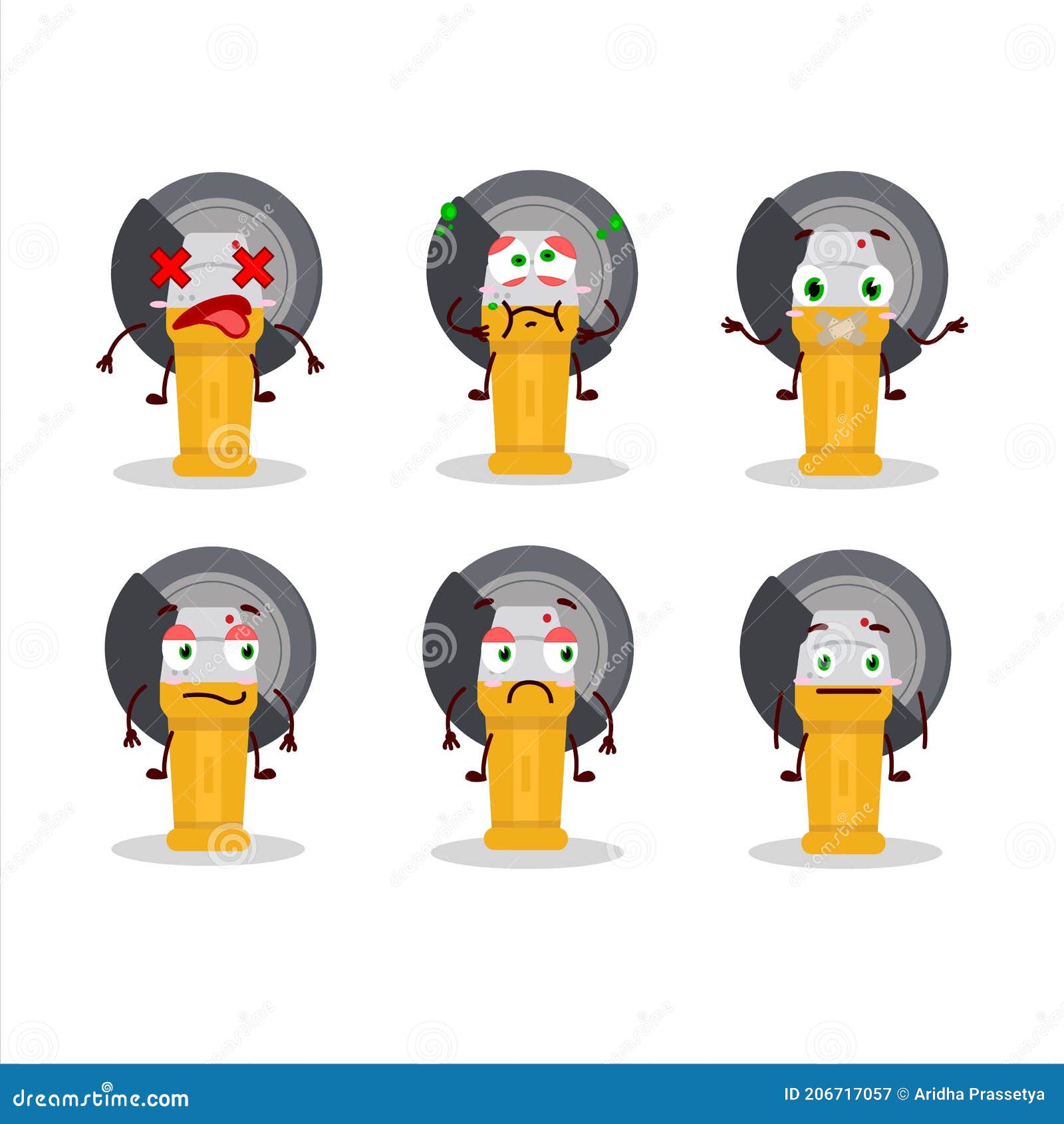 Grinder Cartoon in Character with Nope Expression Stock Vector ...