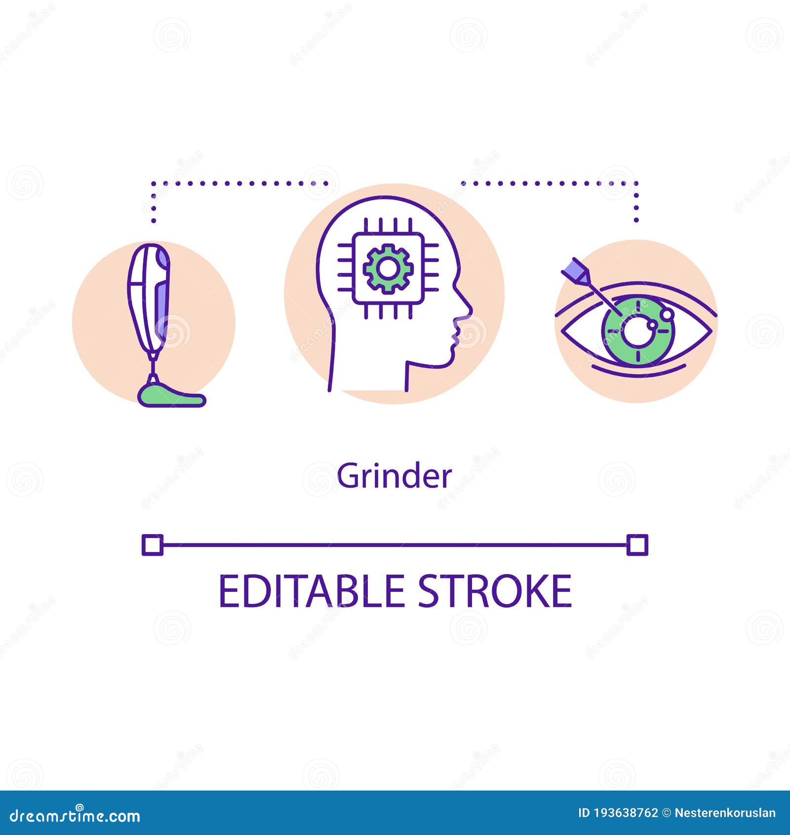 Grinder concept icon stock vector. Illustration of body - 193638762