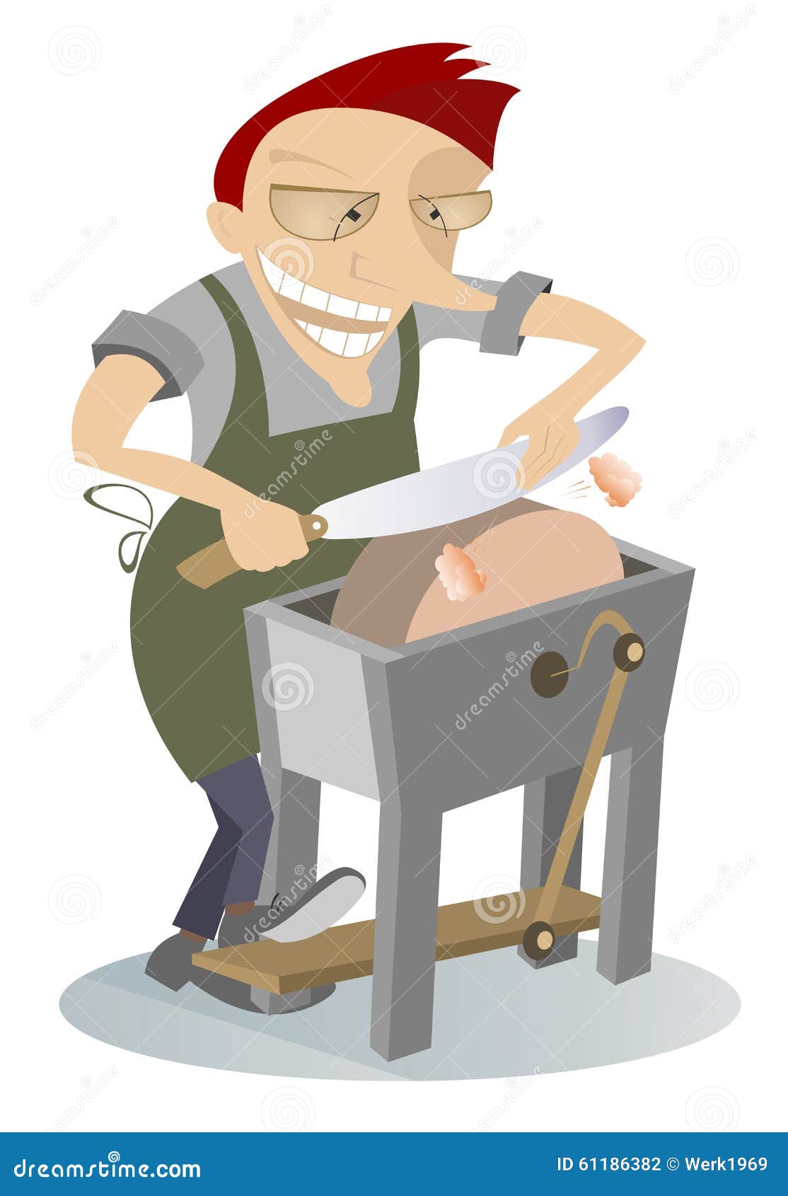 Grinder man stock vector. Illustration of humor, business - 61186382