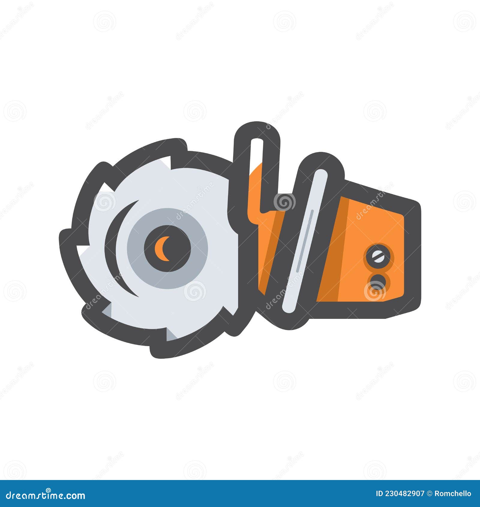Grinder Saw Work Tool Vector Icon Cartoon Illustration Stock Vector ...