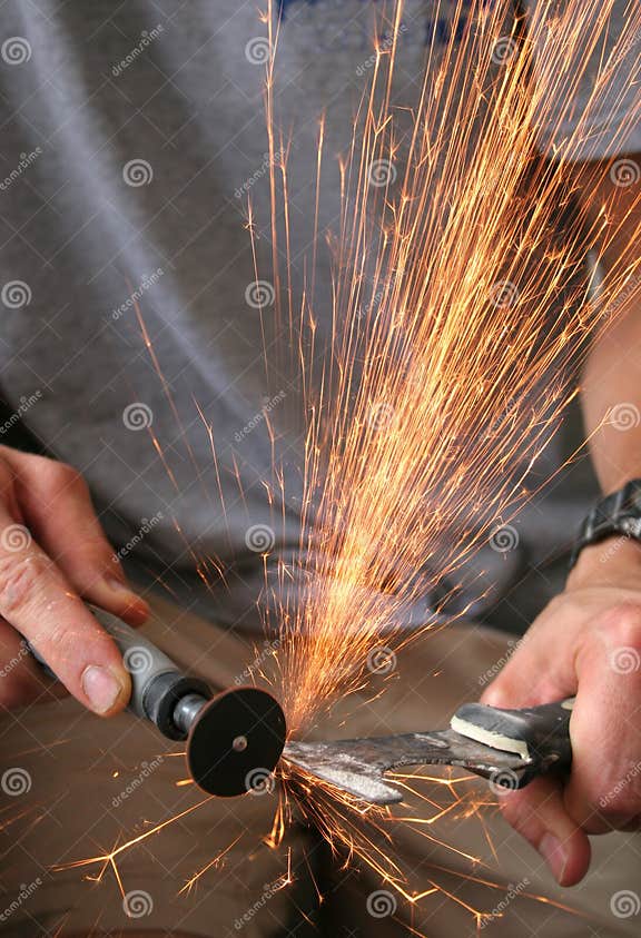 Grinder sparks stock image. Image of wheel, spark, construction - 833365