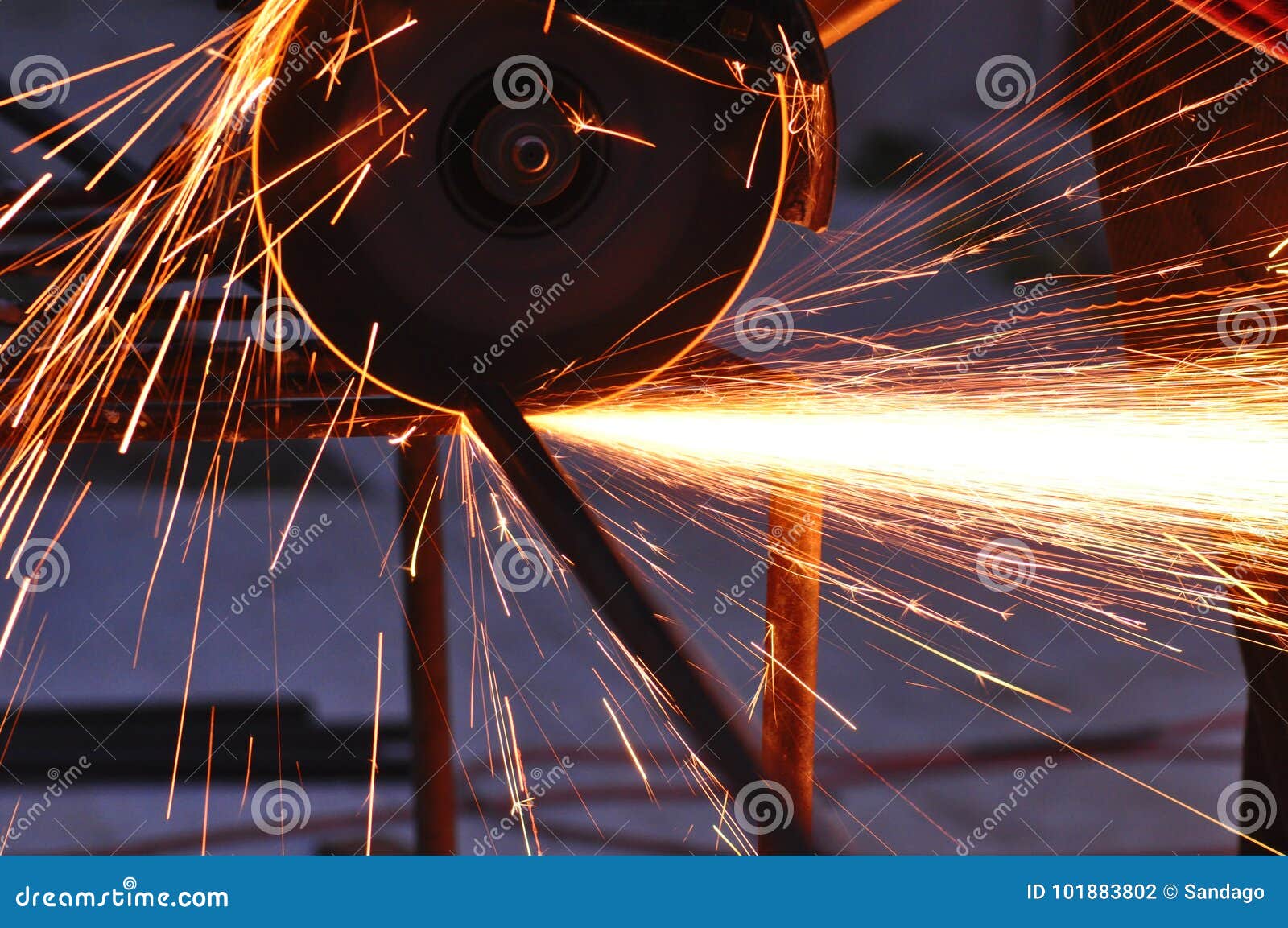 Grinder with sparks stock photo. Image of grinder, electric - 101883802