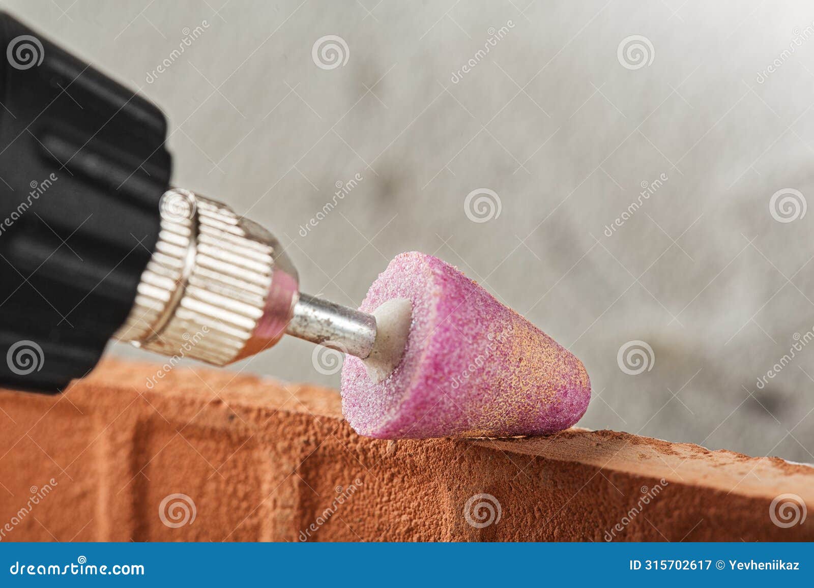 Grinding Bevel of Ceramic Tiles by Grinding Stone Using Drill Stock ...