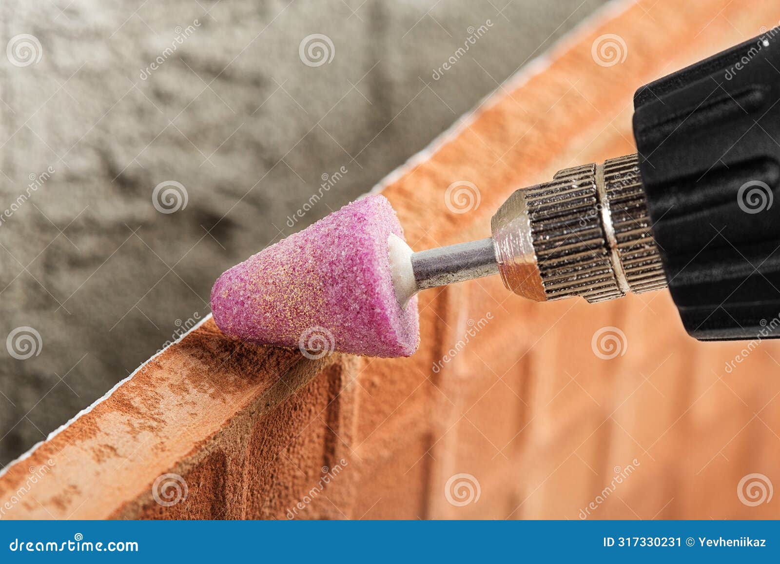 Grinding Bevel of Ceramic Tiles by Grinding Stone Using Drill Stock ...