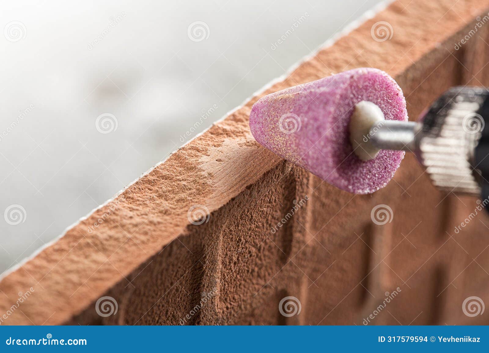 Grinding Bevel of Ceramic Tiles by Grinding Stone Using Drill Stock ...