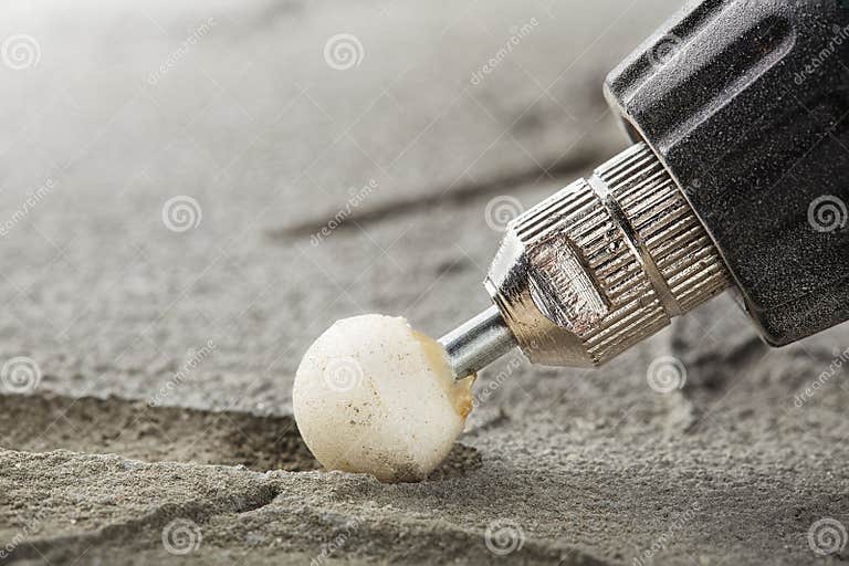 Grinding Bevel of Ceramic Tiles by Grinding Stone Using Drill Stock ...