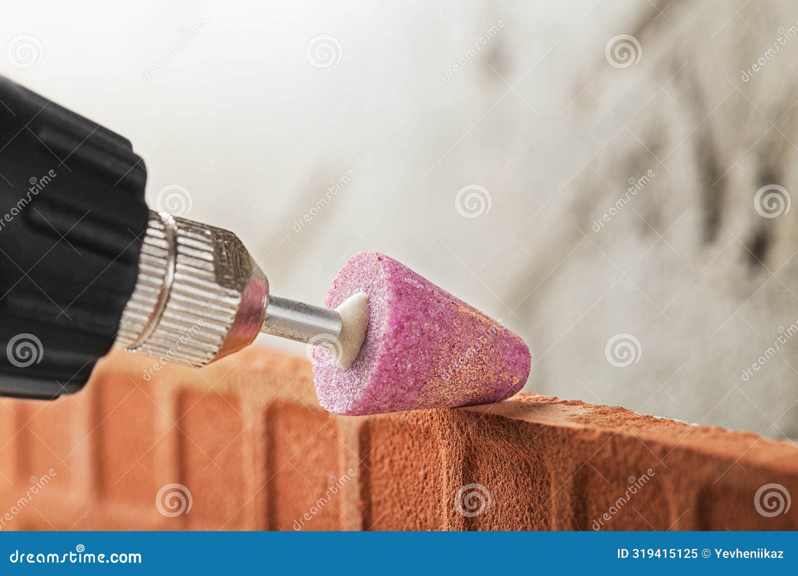 Grinding Bevel of Ceramic Tiles by Grinding Stone Using Drill Stock ...