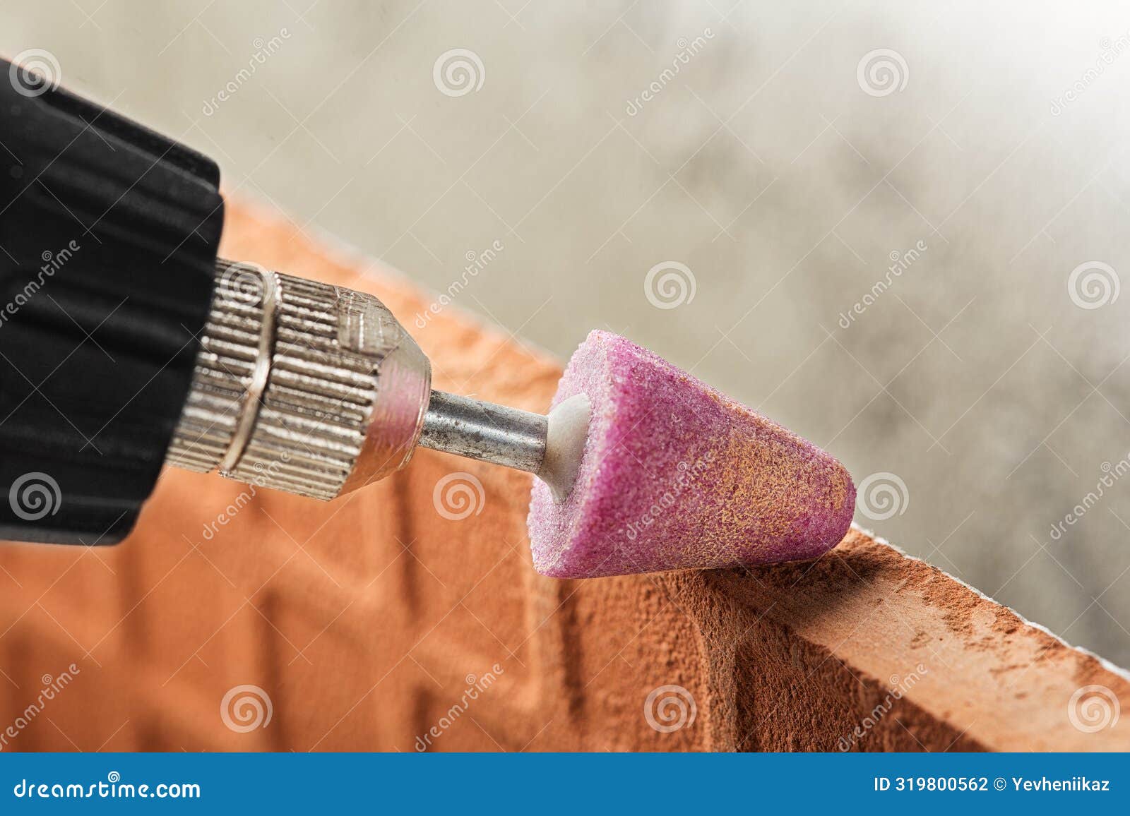 Grinding Bevel of Ceramic Tiles by Grinding Stone Using Drill Stock ...