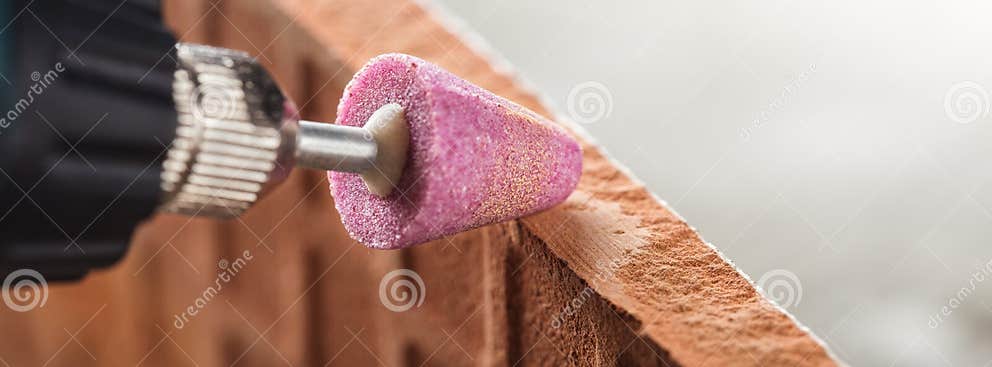 Grinding Bevel of Ceramic Tiles by Grinding Stone Using Drill Stock ...