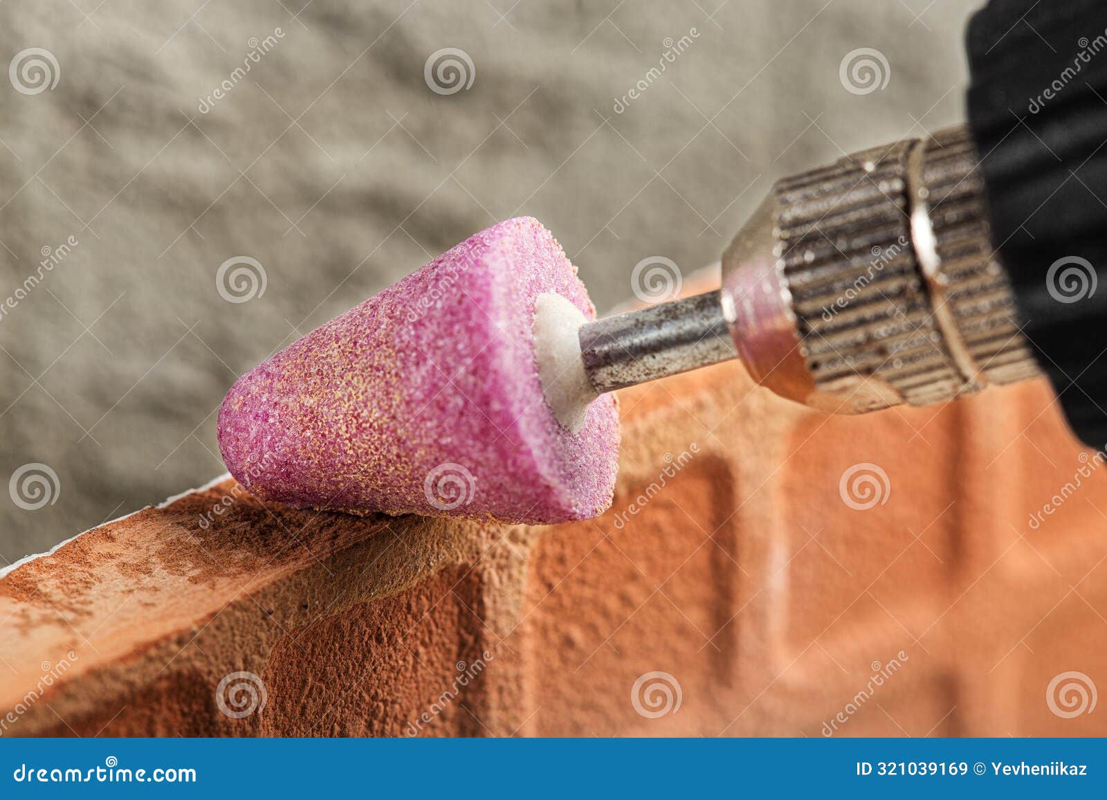 Grinding Bevel of Ceramic Tiles by Grinding Stone Using Drill Stock ...