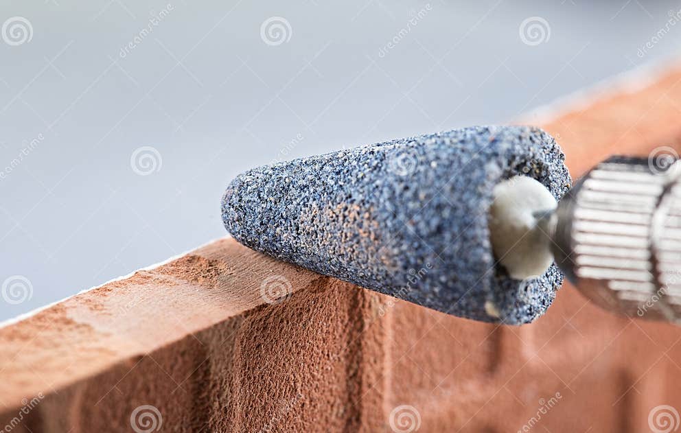 Grinding Bevel of Ceramic Tiles by Grinding Stone Using Drill Stock ...