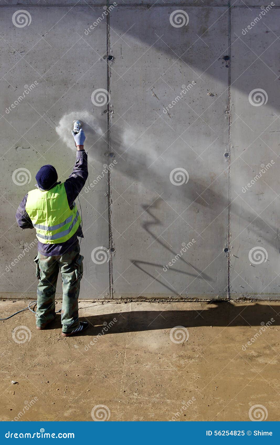 Grinding concrete stock image. Image of industry, grinding - 56254825