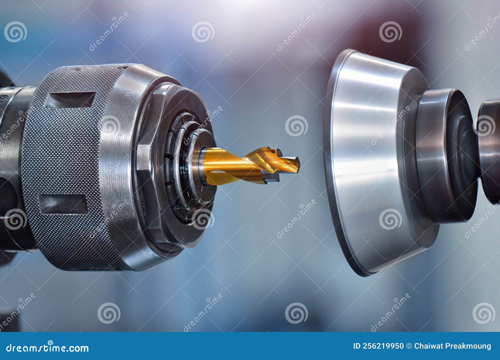 Grinding Drill with Cnc Machine Tool Grinding. in Factory Stock Photo ...