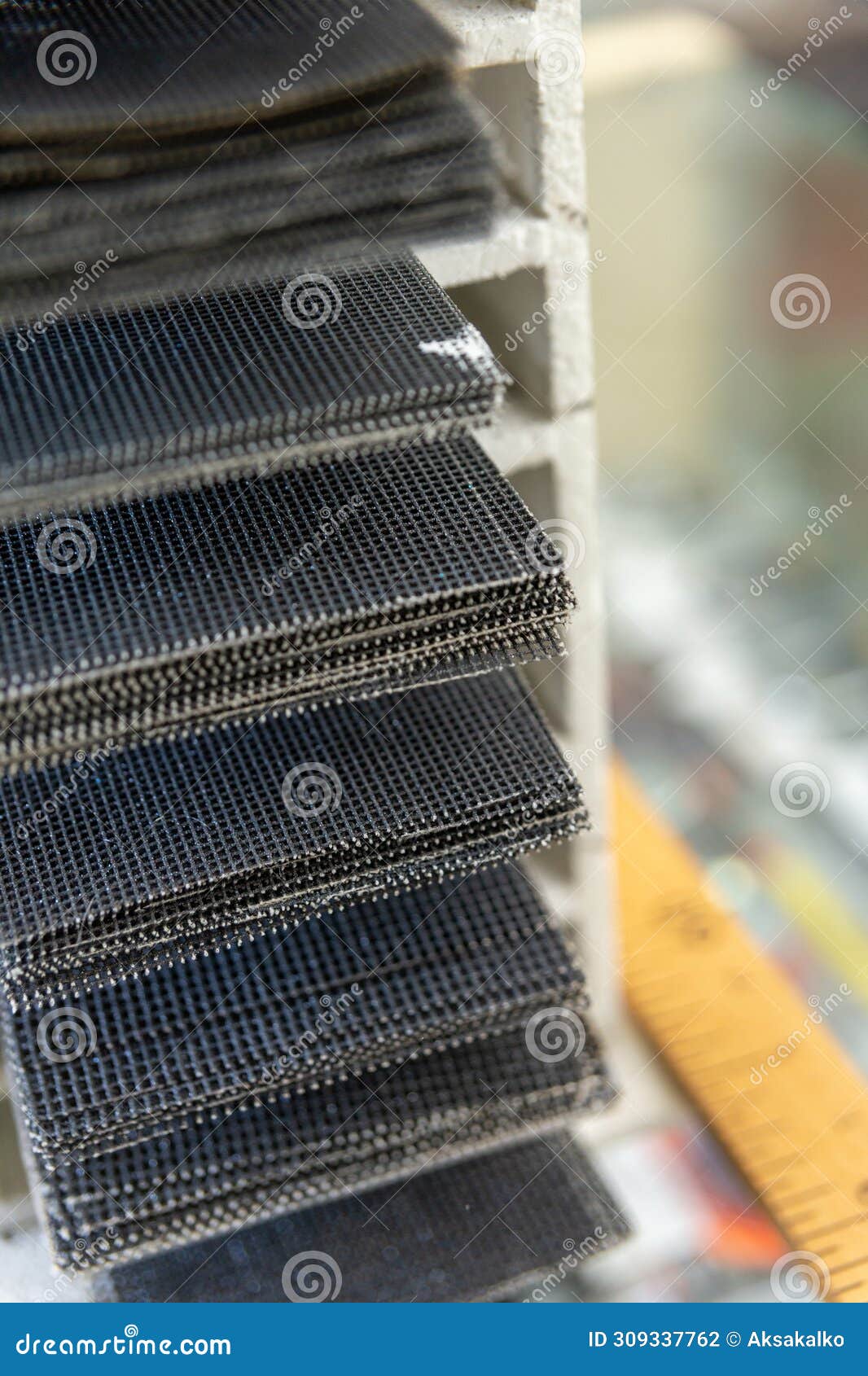 A Grinding Grid of Various Grain Sizes Stock Photo - Image of cleaning ...