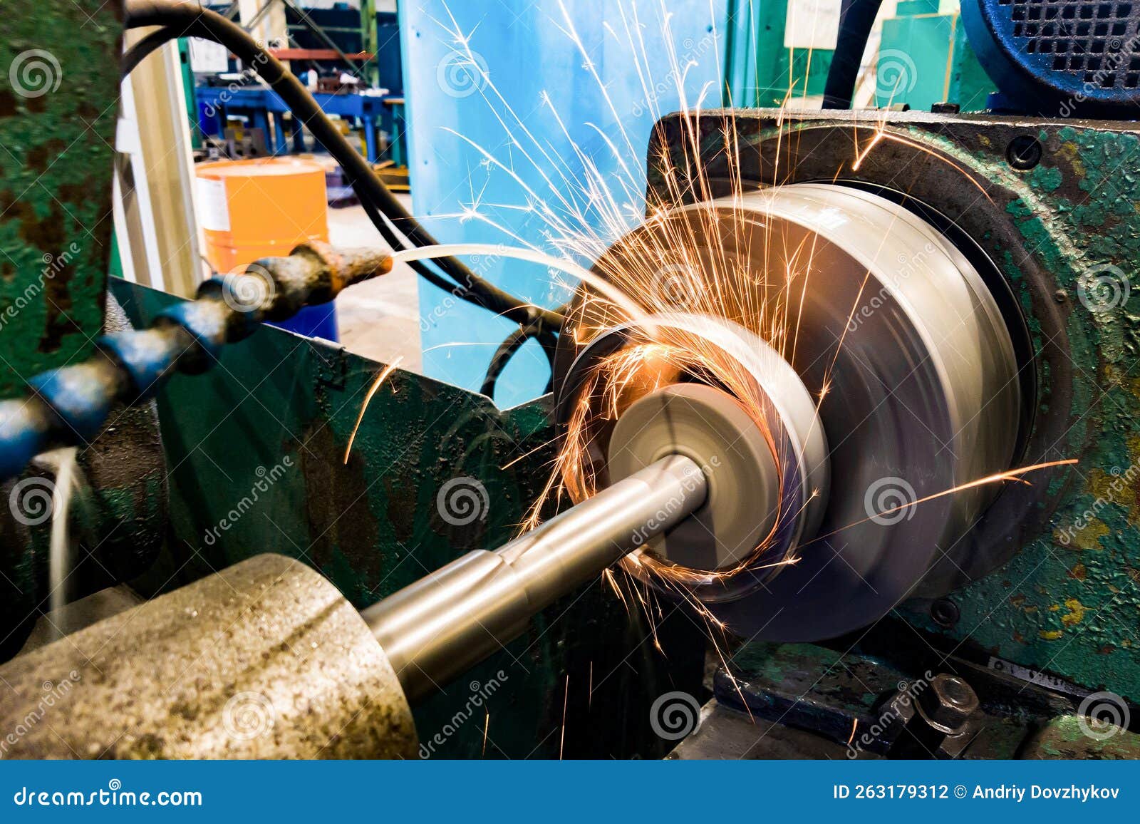Grinding the Hole with an Abrasive Stone on a Circular Grinding Machine ...