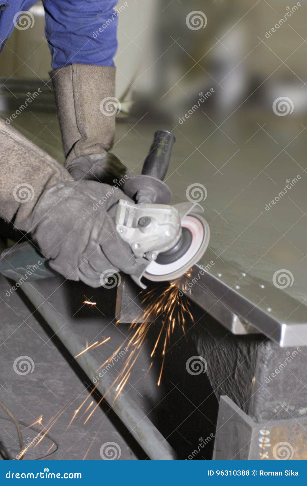 Grinding the iron stock photo. Image of hand, round, rotate - 96310388