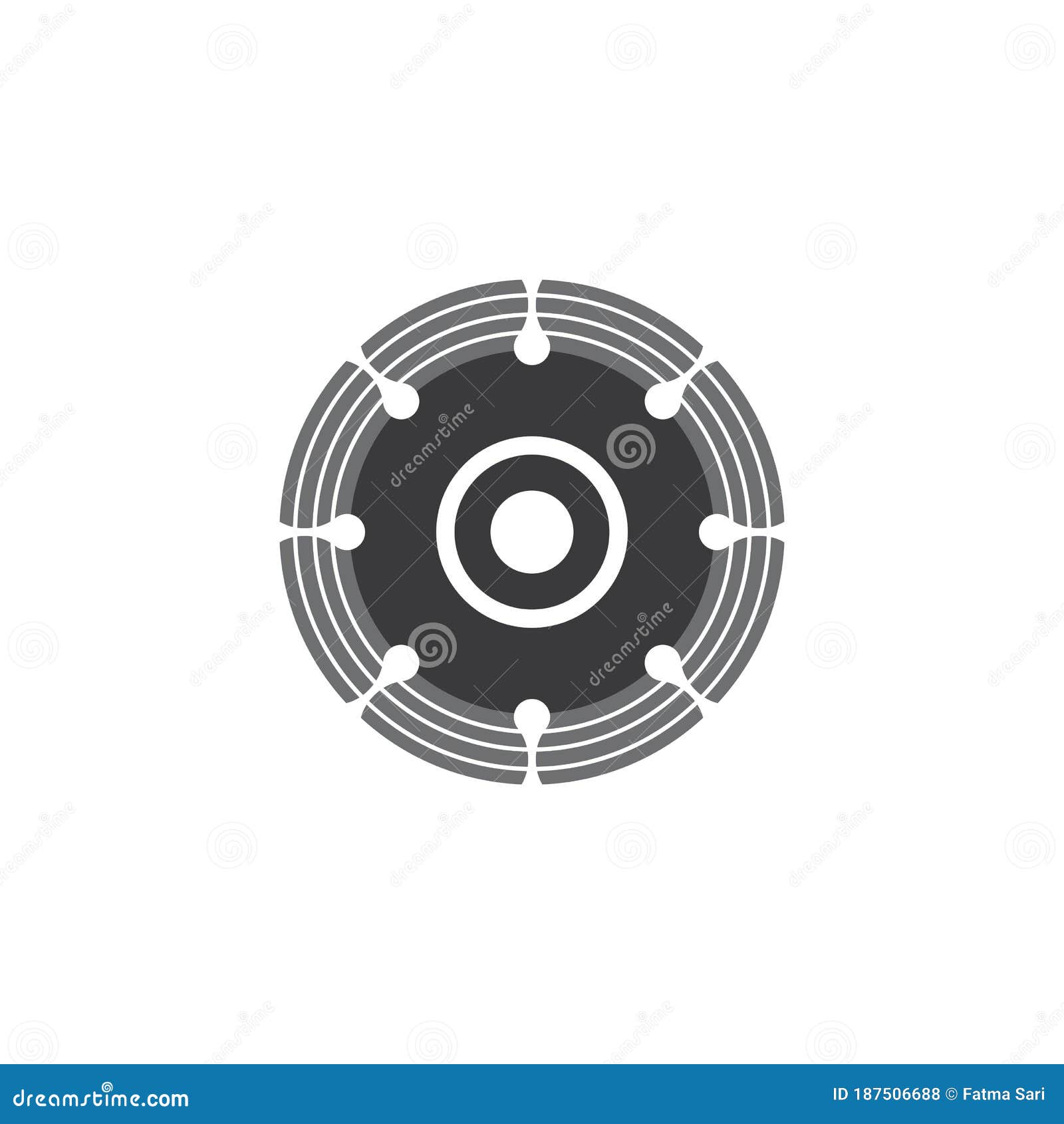 Grinding logo vector icon stock vector. Illustration of circular ...