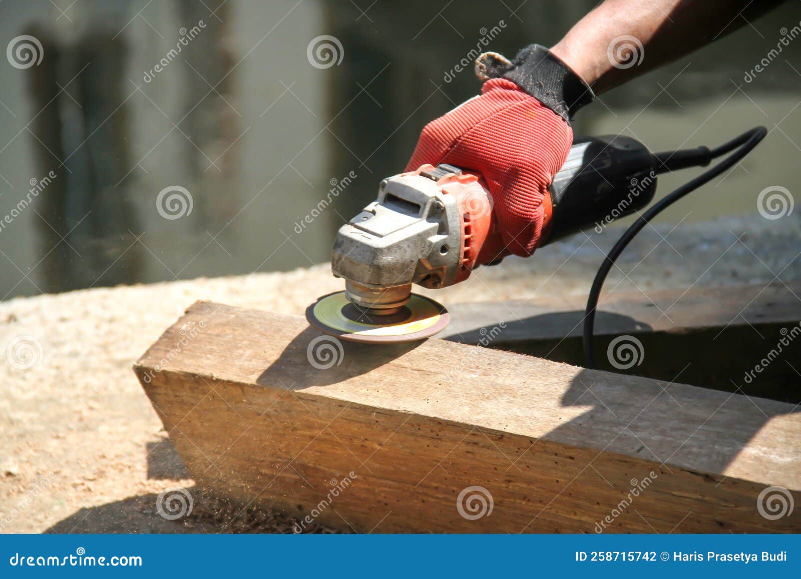 Grinding Machine that is Being Used To Smooth the Surface of Wood ...