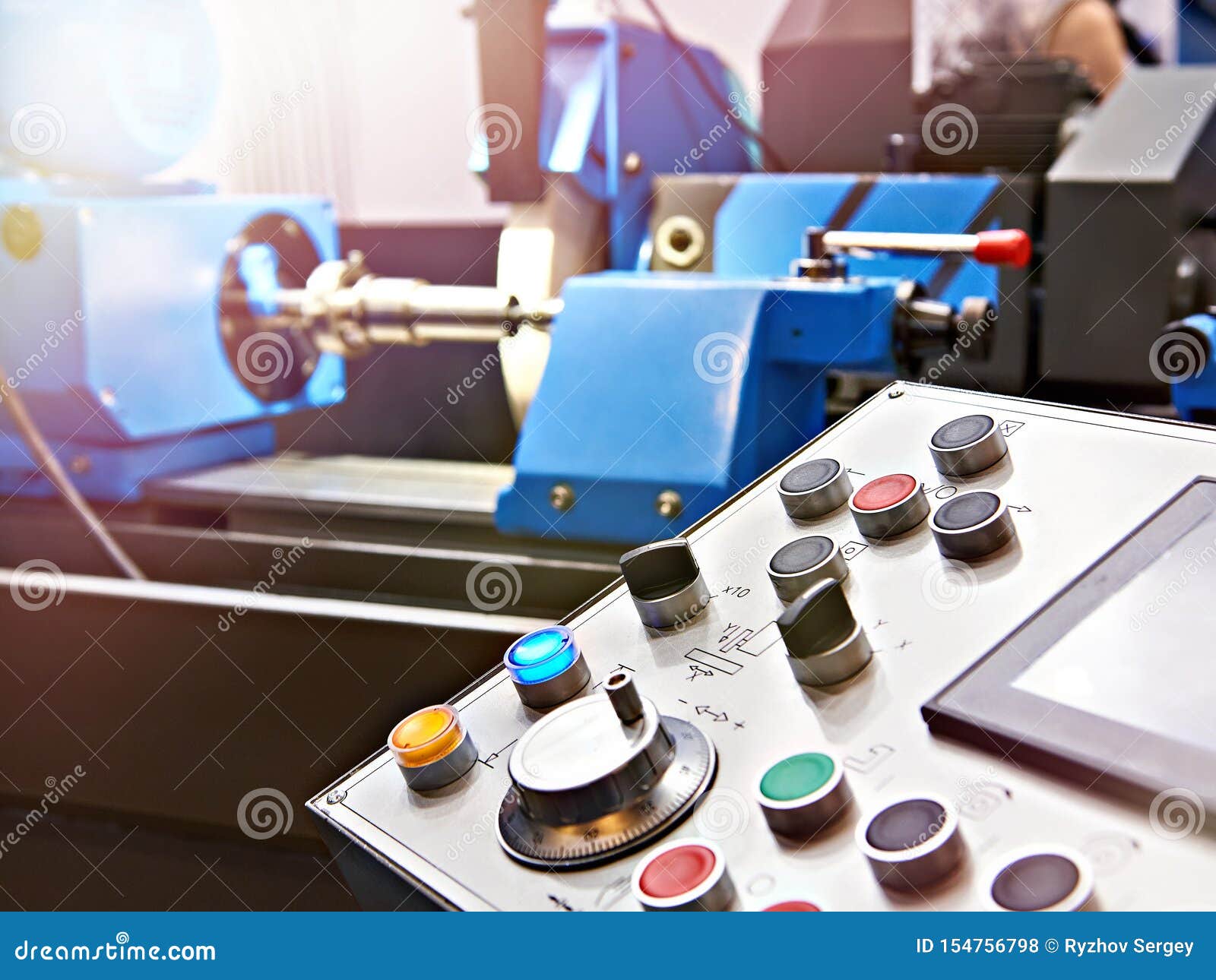 Grinding Machine Control Panel Stock Photo - Image of power, processing ...