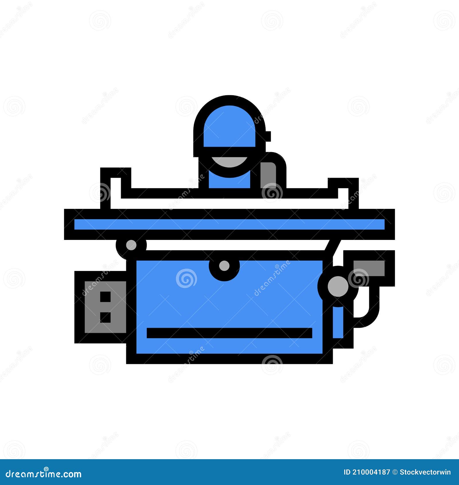 Grinding Machine Color Icon Vector Illustration Stock Vector ...