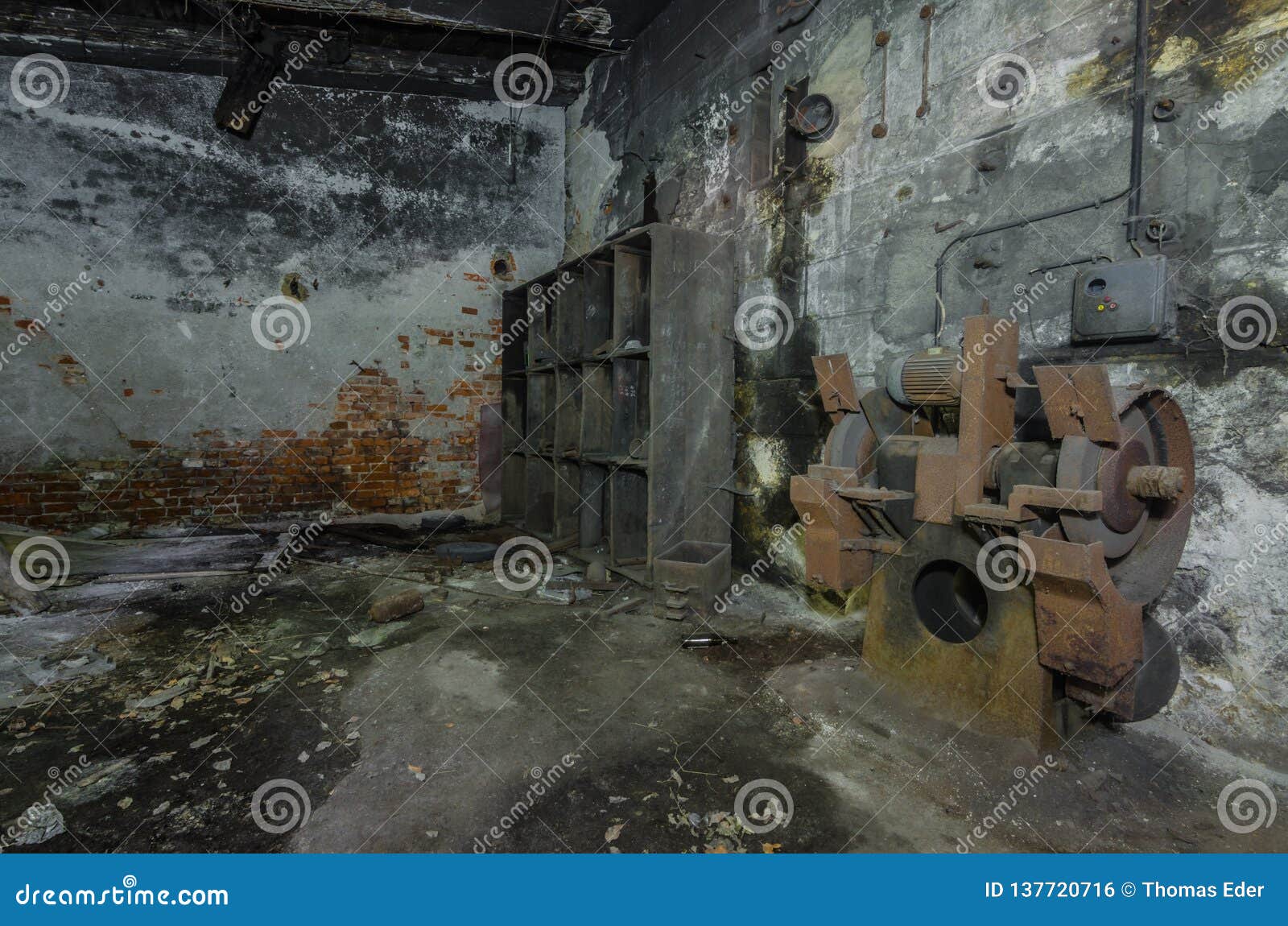 Grinding Machine in a Factory Stock Photo - Image of production, room ...