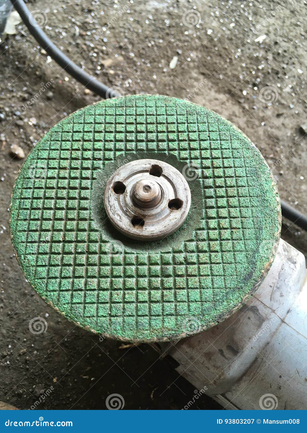 Grinding Machine on the Ground Stock Image - Image of round, turning ...