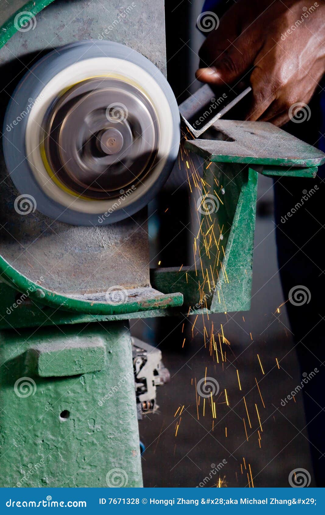 Grinding machine in motion stock photo. Image of action - 7671328