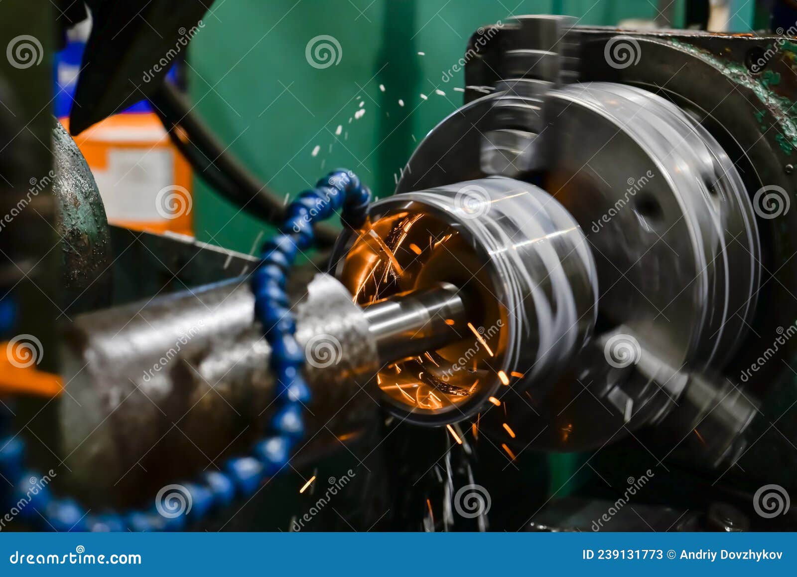 Grinding Metal with an Abrasive Wheel on a Circular Grinding Machine ...