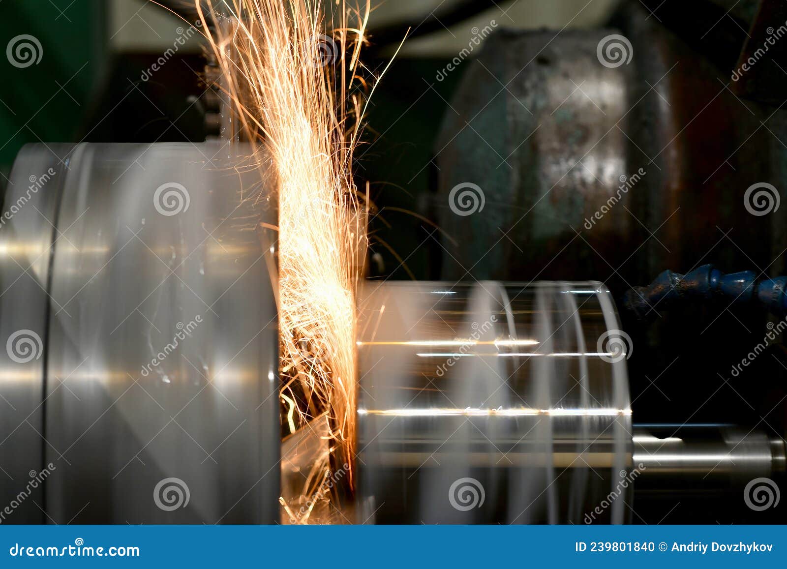 Grinding Metal with an Abrasive Wheel on a Circular Grinding Machine ...