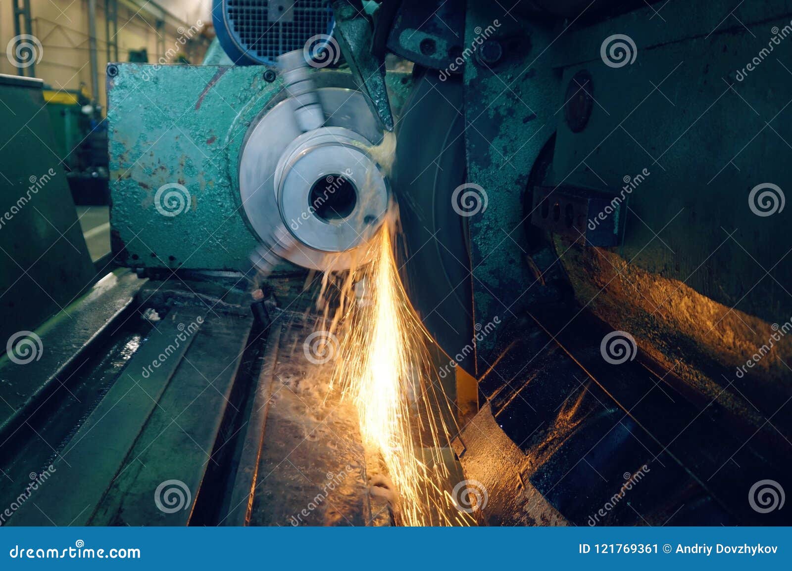 Grinding of Metal, Final Processing of a Part on a Precision Grinding ...