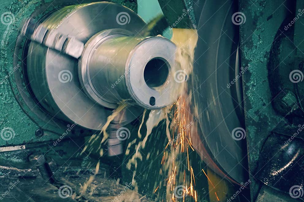 Grinding of Metal, Final Processing of a Part on a Precision Grinding ...