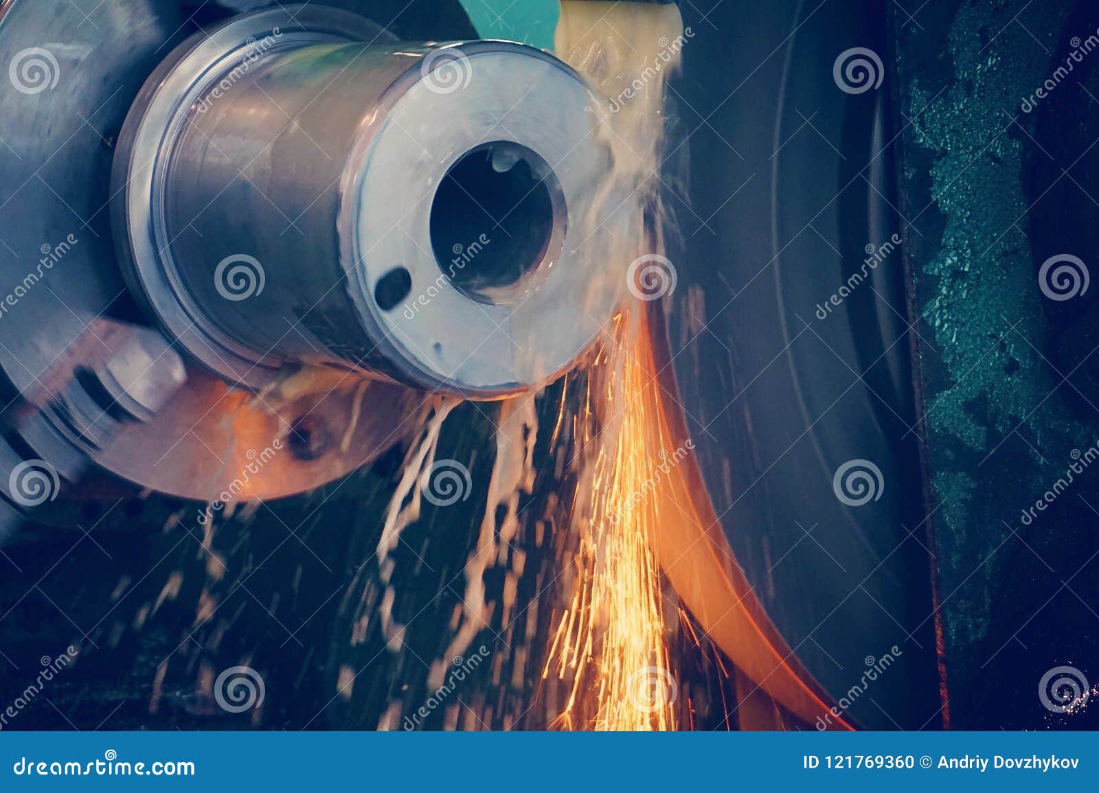 Grinding of Metal, Final Processing of a Part on a Precision Grinding ...
