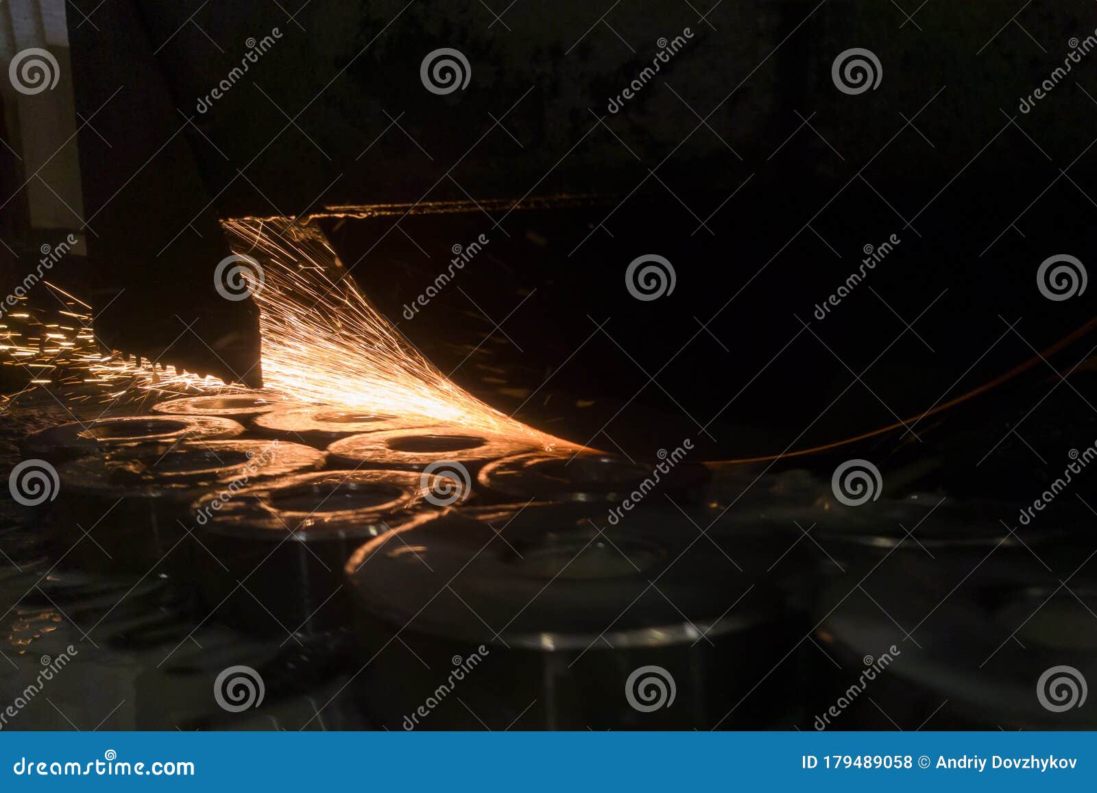Grinding a Metal Surface on a Surface Grinding Machine with a Water ...