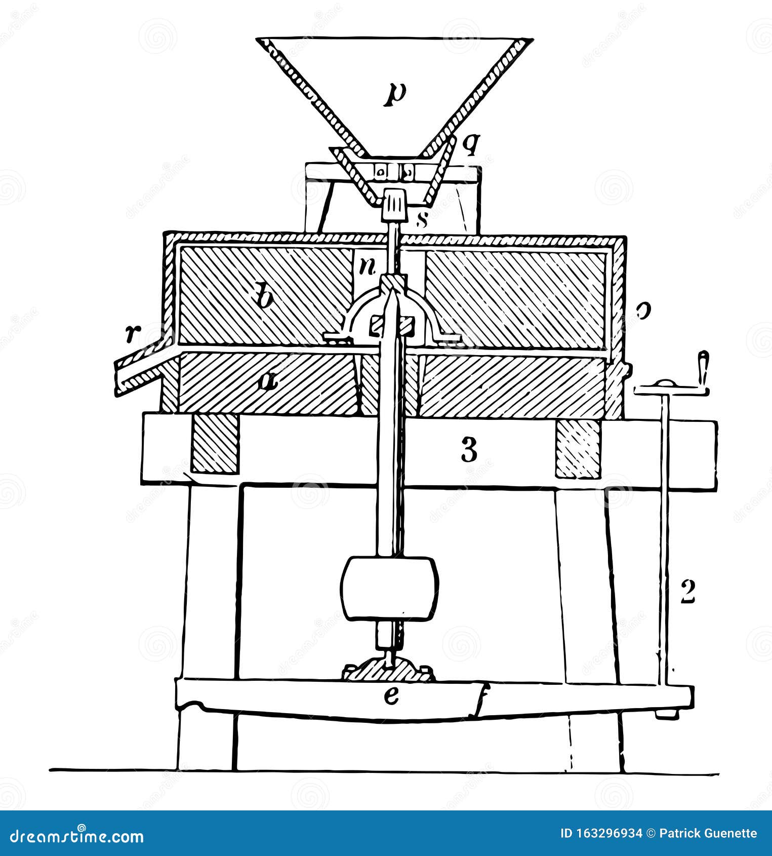 Grinding Mill, Vintage Illustration Stock Vector - Illustration of ...