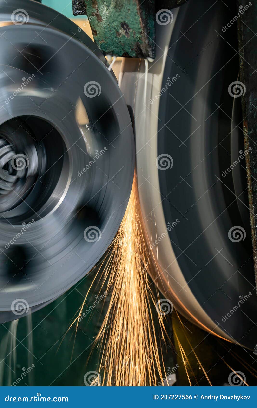 Grinding Operations and Metal Processing on a Grinding Machine, Sparks ...