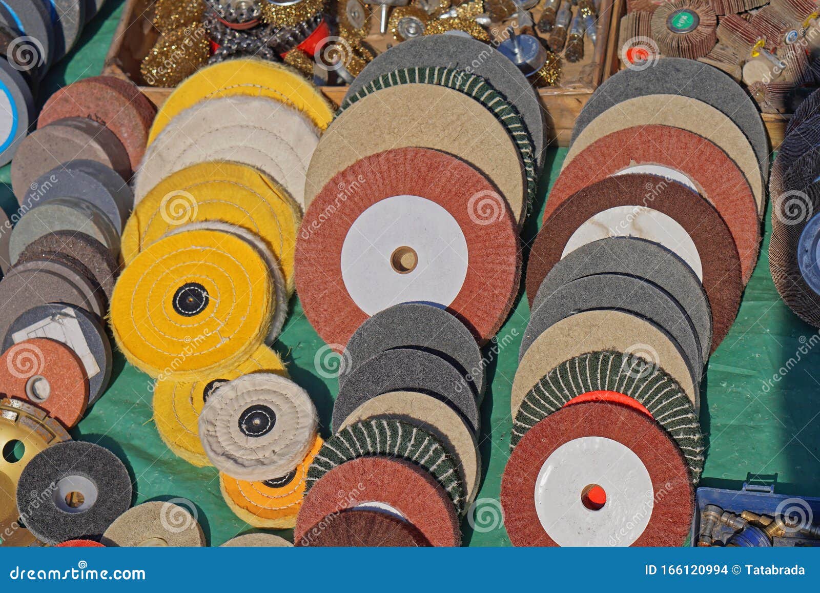 Grinding polishing discs stock photo. Image of grinding - 166120994
