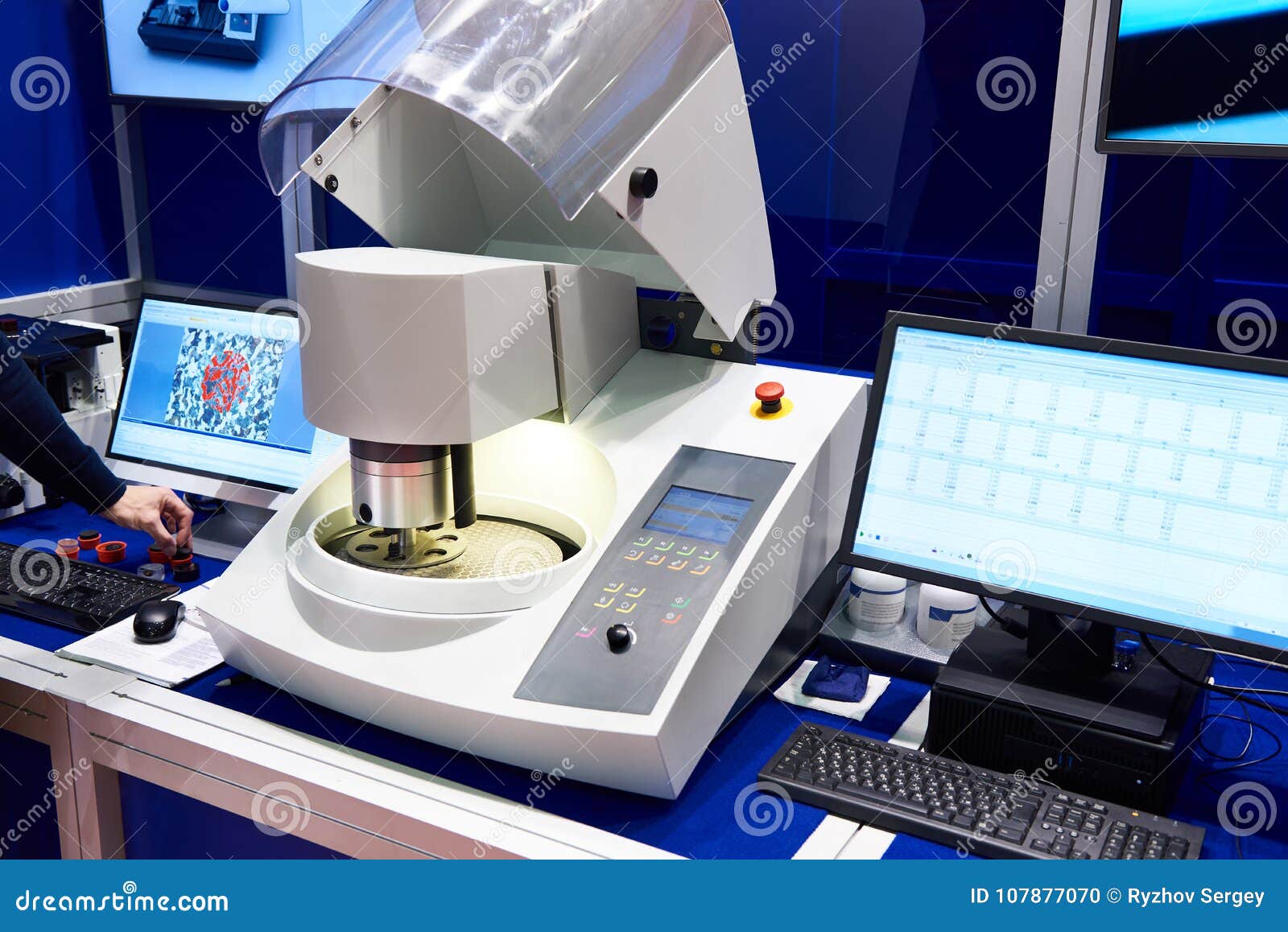 Grinding and Polishing System for High Quality Sample Preparation Stock ...