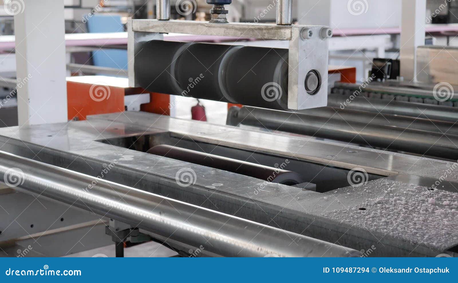 Grinding Process Styrofoam on Machine-tool at Plant, Production ...