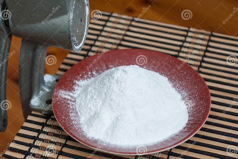 Grinding of Sugar To the Powder. Stock Image - Image of grainy ...