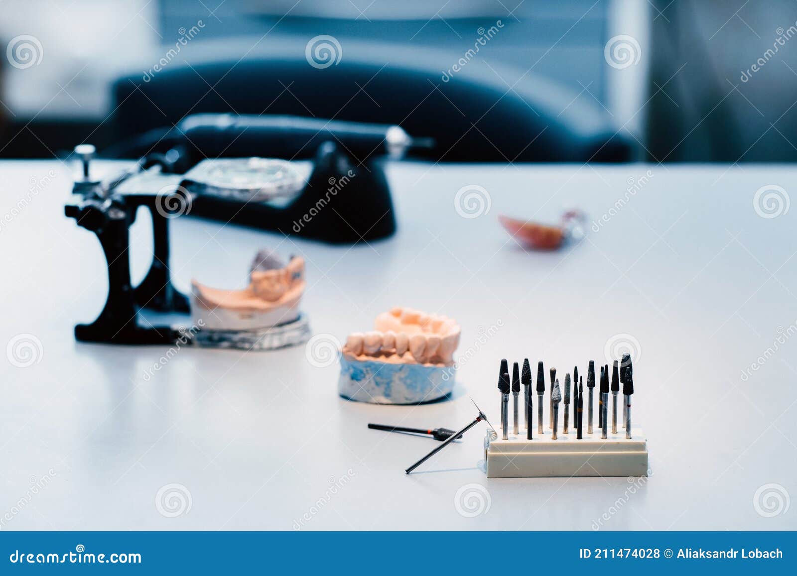 Grinding Tools and Drills for Dental Technicians Stock Photo - Image of ...
