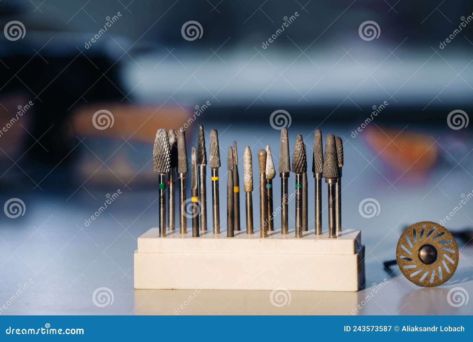 Grinding Tools and Drills for Dental Technicians Stock Image - Image of ...