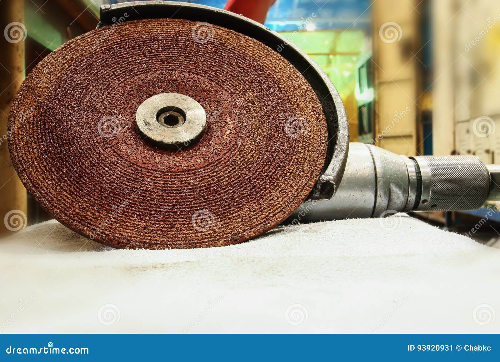 The grinding wheel big stock image. Image of disc, blade - 93920931