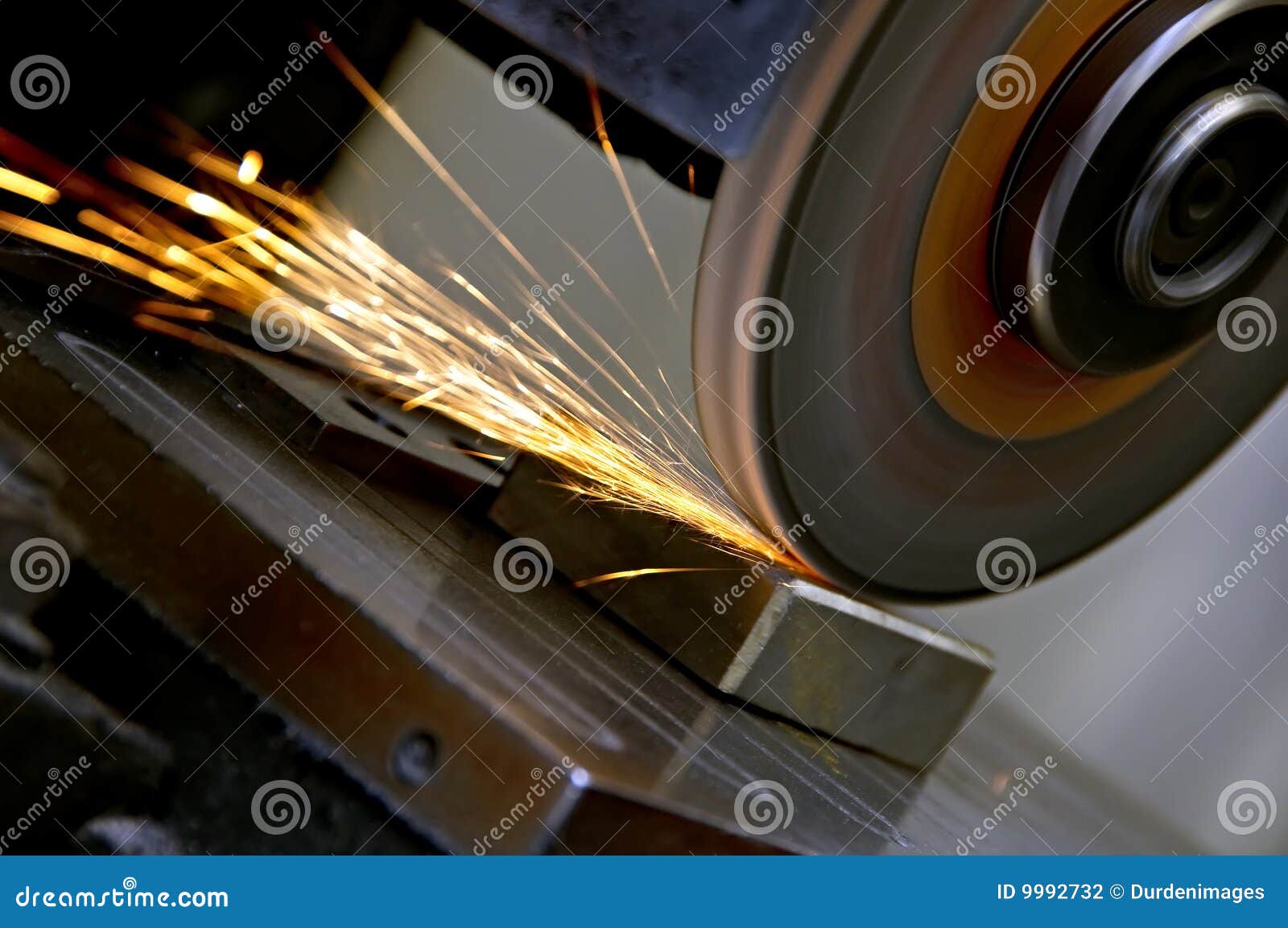 Grinding wheel and sparks stock photo. Image of fabricate - 9992732