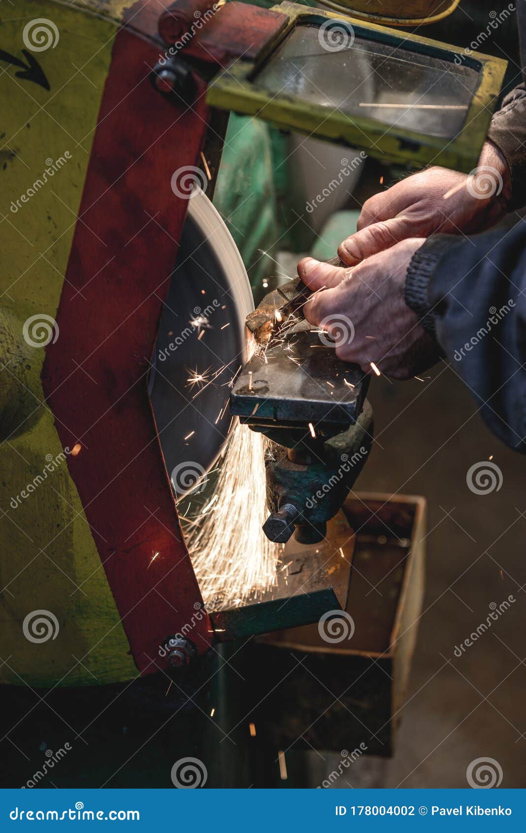 Grinding wheel work stock photo. Image of blade, metal - 178004002