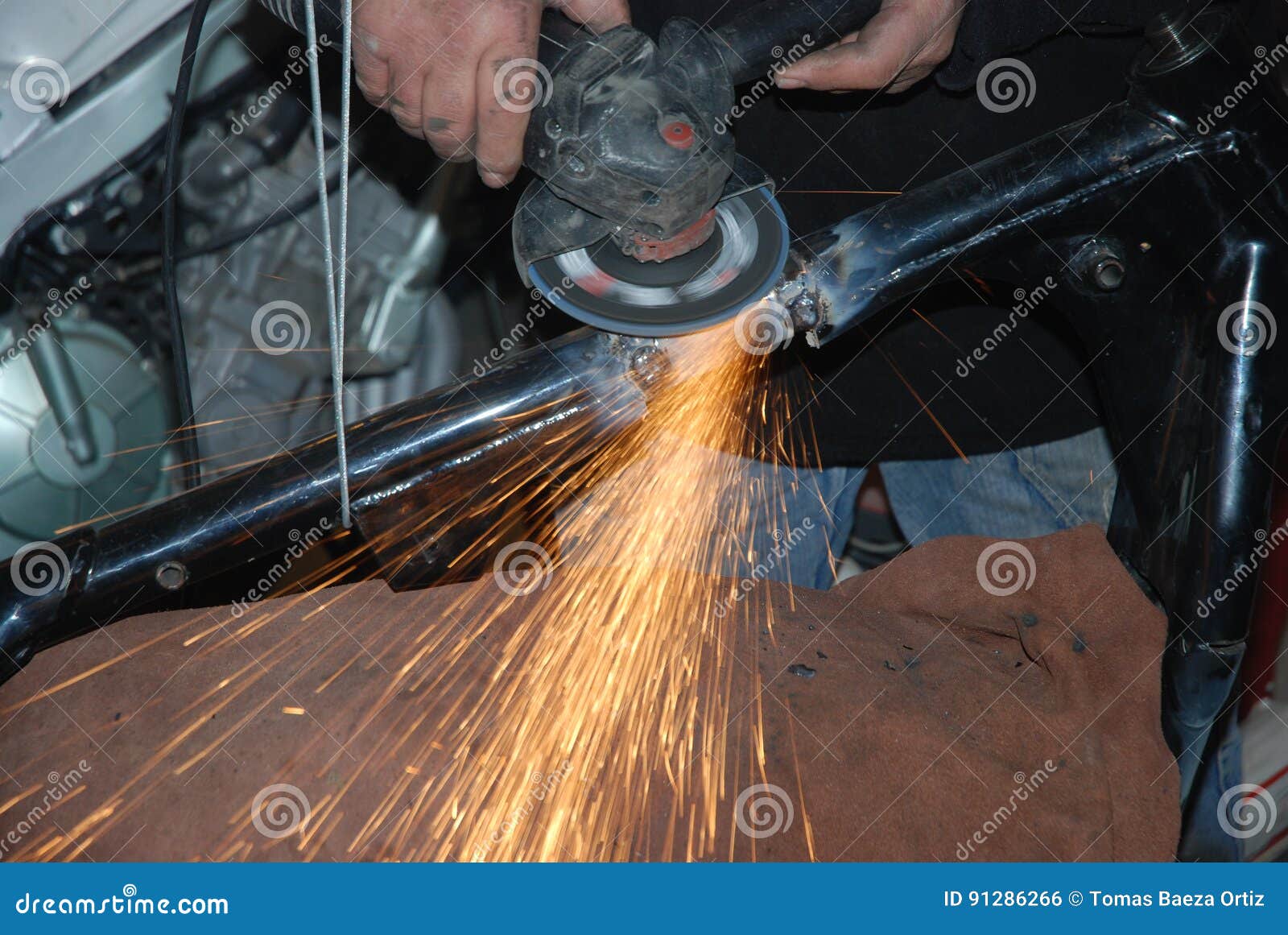 Grinding work stock photo. Image of handicrafts, iron - 91286266