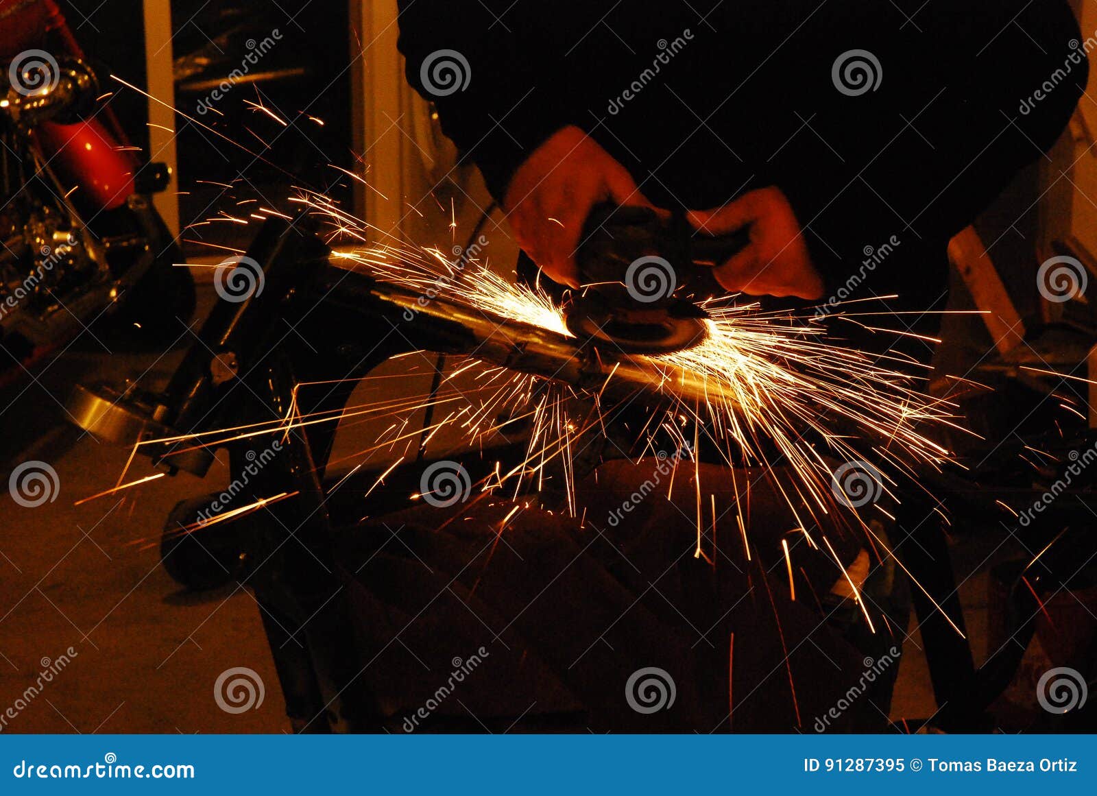 Grinding work stock image. Image of grinding, darkness - 91287395