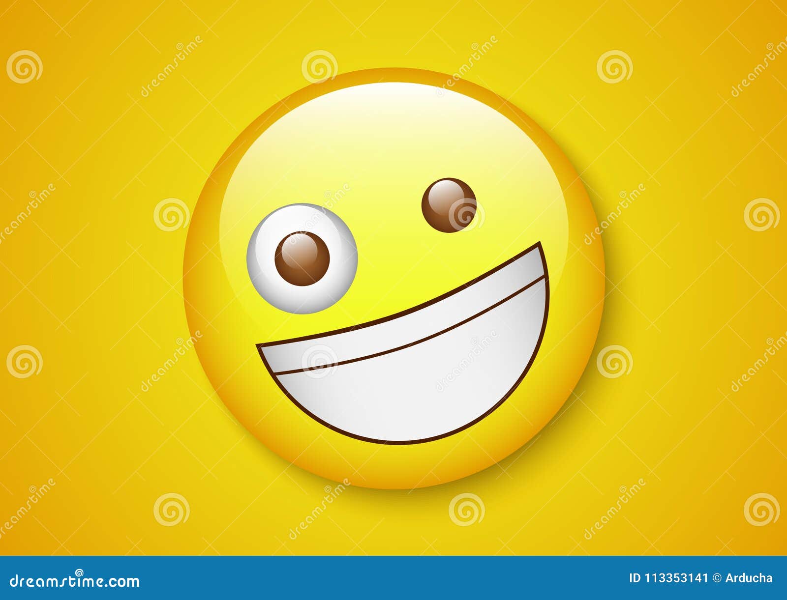 Grinn happy icon face stock vector. Illustration of smile - 113353141