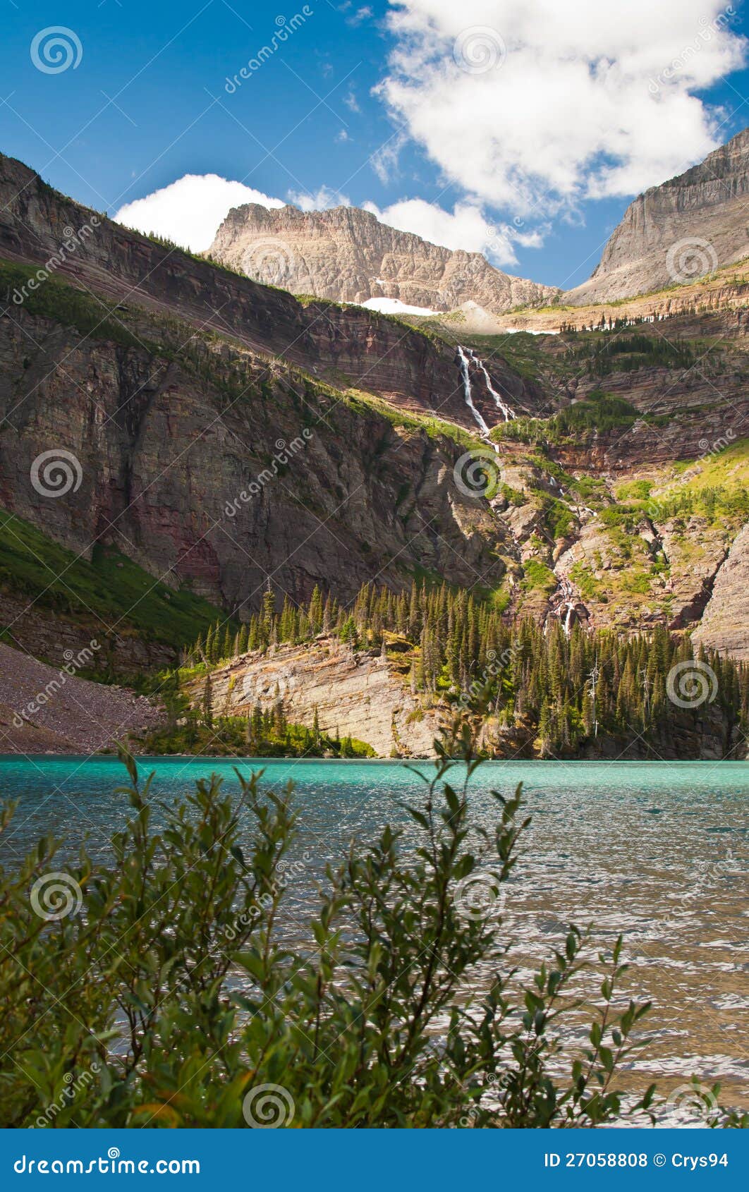 Grinnell Lake, Glacier National Park Stock Photo - Image of scenic ...